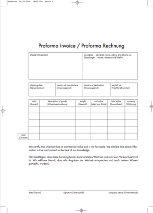 proforma_rechnung - DOM Kurier GmbH